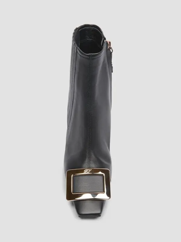 ROGER VIVIER Belle Vivier 60mm Leather Wedge-heel Ankle Boots