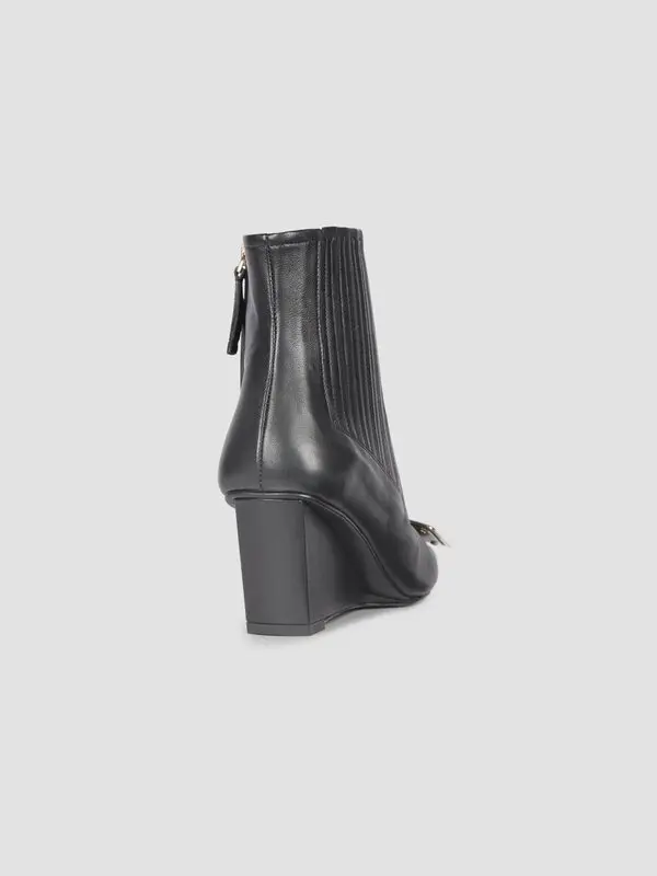 ROGER VIVIER Belle Vivier 60mm Leather Wedge-heel Ankle Boots