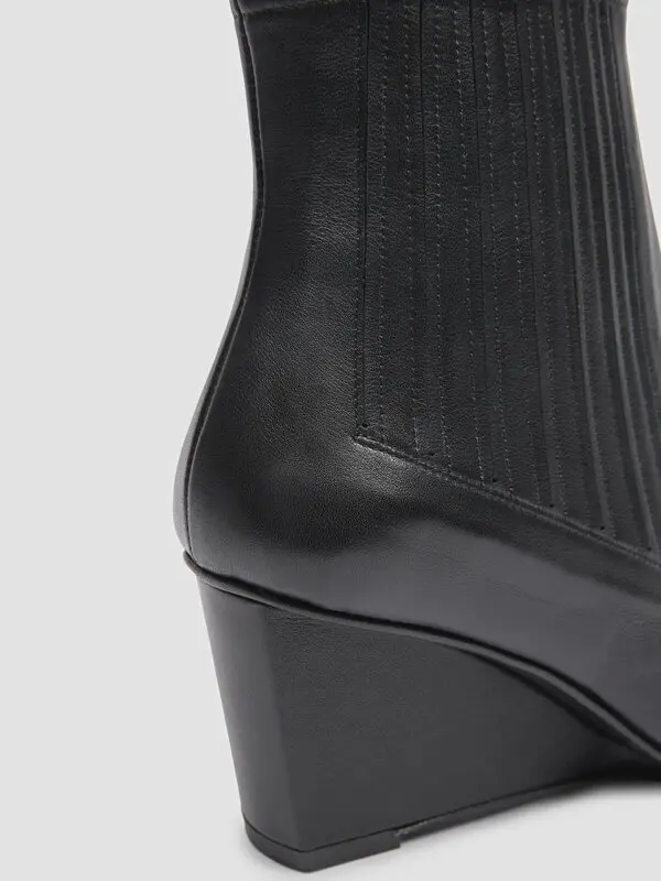 ROGER VIVIER Belle Vivier 60mm Leather Wedge-heel Ankle Boots