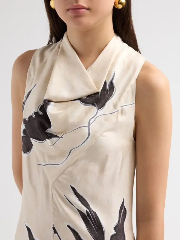 Altuzarra Lucie Bird-print Silk Midi Dress