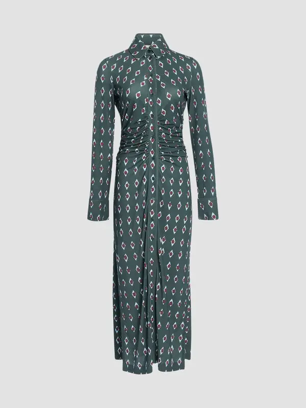 Altuzarra Claudia Printed Midi Dress - Hunter Diamond