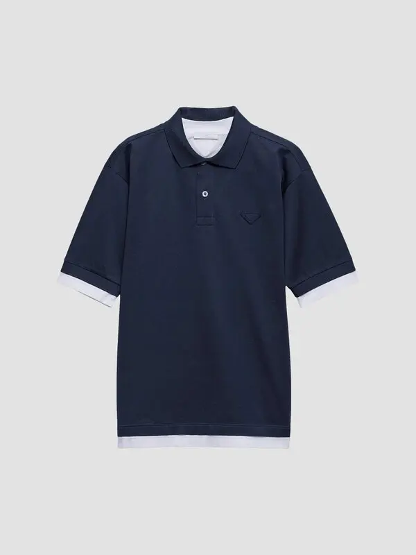Prada Cotton Polo Shirt - Blue