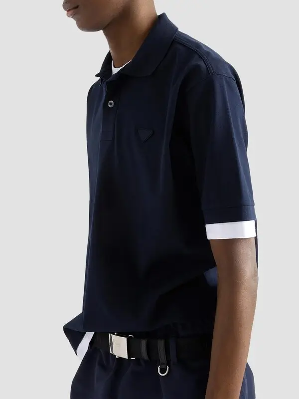 Prada Cotton Polo Shirt - Blue