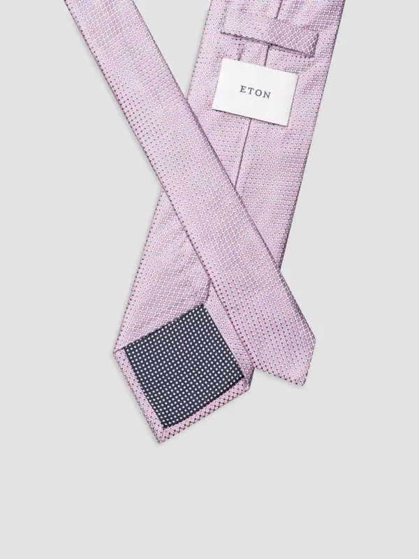 Eton Micro Texture Linen Tie - Pink
