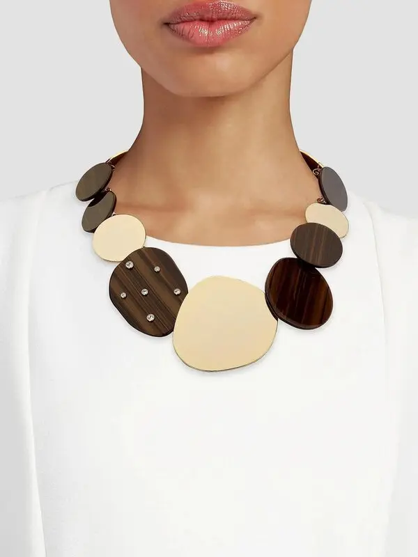 Ramy Brook Polina Goldtone, Resin & Cubic Zirconia Necklace