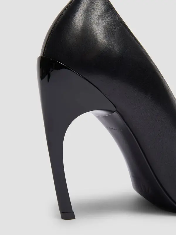 ROGER VIVIER Choc Decollette 100mm Leather Curved-heel Pumps