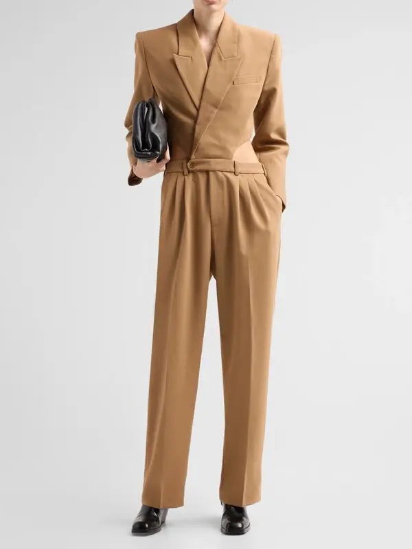 Ronny Kobo Scyla Cut-out Blazer Jumpsuit