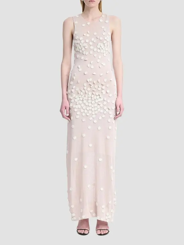 Altuzarra Nelly Floral-embroidered Mesh Knit Maxi Dress