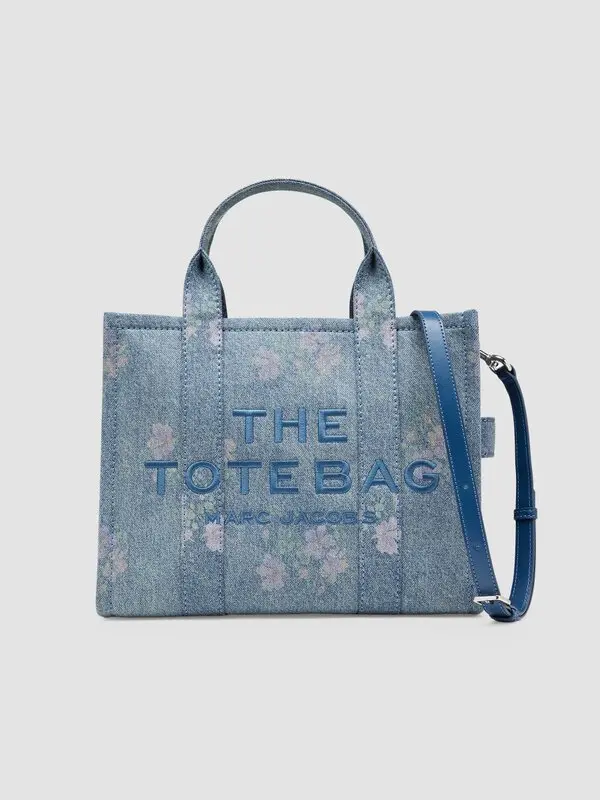 Marc Jacobs The Medium Antique Floral Denim Tote Bag - Indigo
