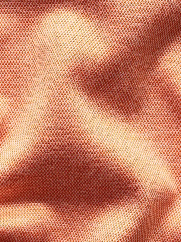 Eton Knitted Cotton Polo Shirt - Orange