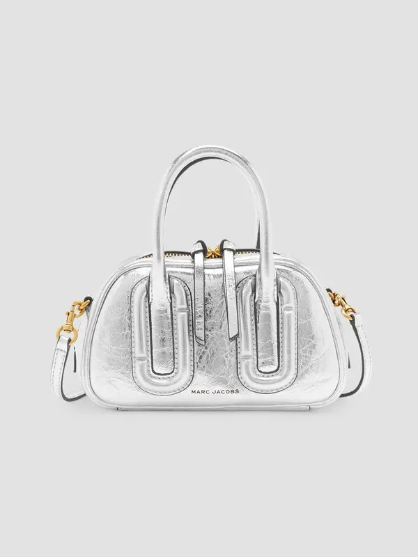Marc Jacobs Babe Metallic Micro Top Handle Crossbody Bag - Silver