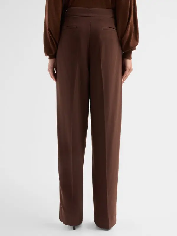 Ronny Kobo Hayes Pleated Straight-leg Pants