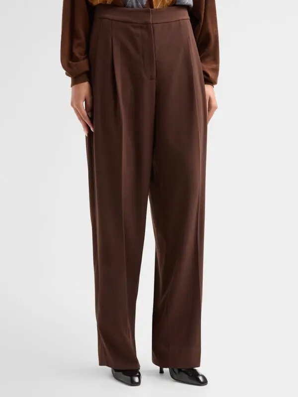Ronny Kobo Hayes Pleated Straight-leg Pants