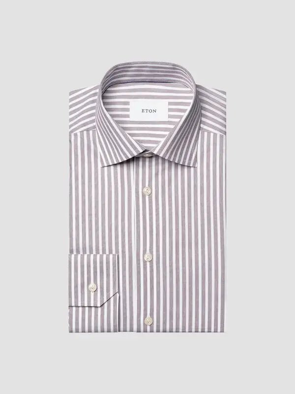 Eton Signature Striped Twill Contemporary-fit Shirt