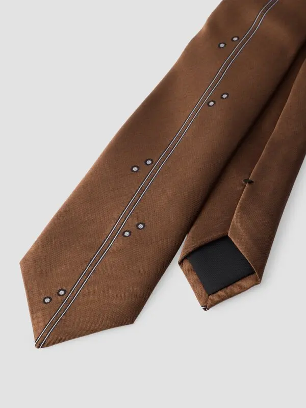 Prada Silk Tie - Brown