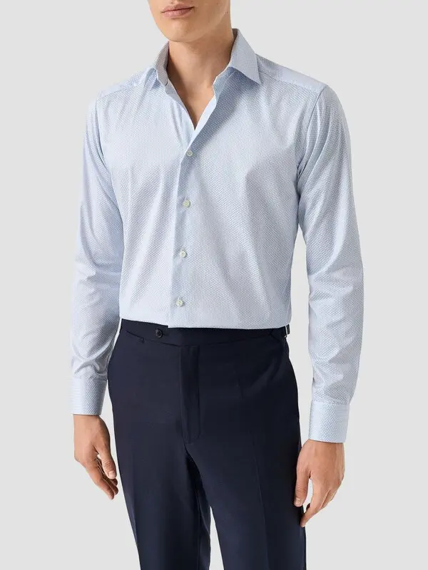 Eton Slim-fit Dotted Brocade Elevated Shirt