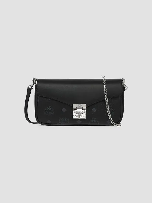 Mcm Mini Tracy Visetos Canvas & Leather Crossbody Bag