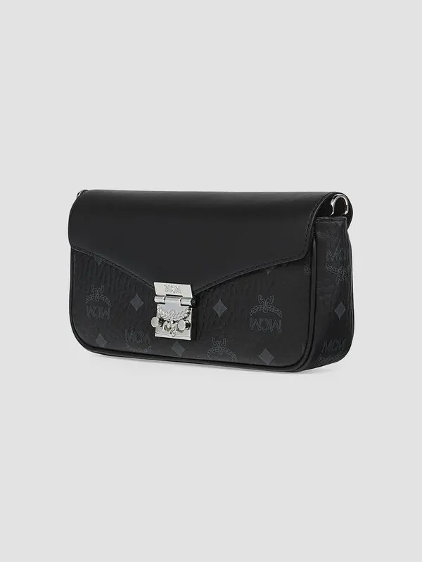 Mcm Mini Tracy Visetos Canvas & Leather Crossbody Bag