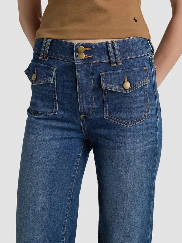 Ramy Brook Fay Stretch-cotton High-rise Wide-leg Jeans