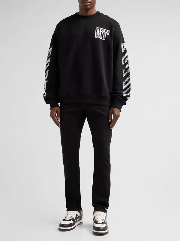 Off-White Motion Arrow Skate Crewneck Sweatshirt