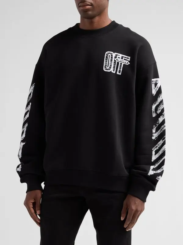 Off-White Motion Arrow Skate Crewneck Sweatshirt