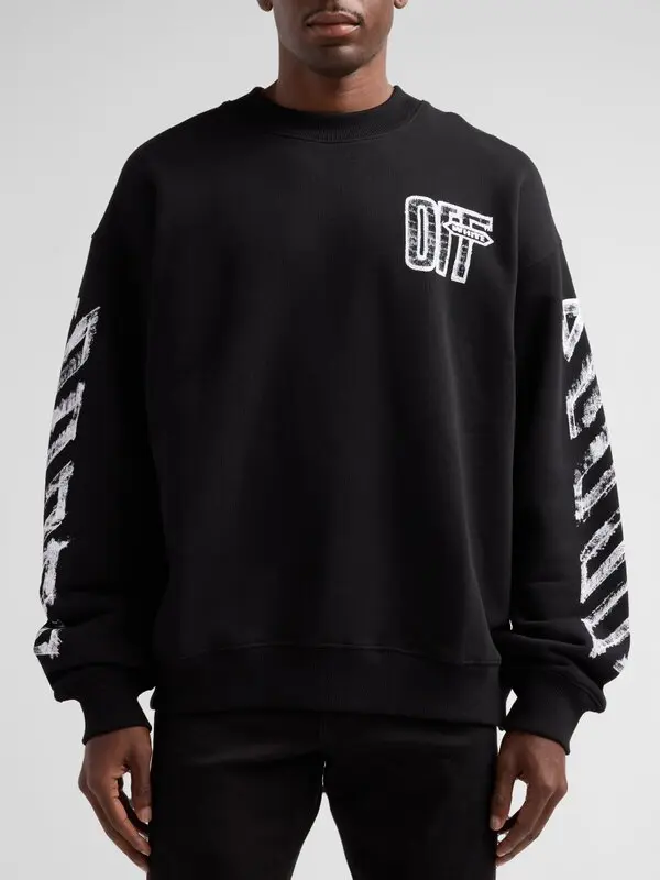 Off-White Motion Arrow Skate Crewneck Sweatshirt