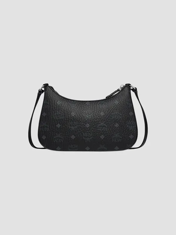 Mcm Small Aren Visetos Crossbody Bag - Black