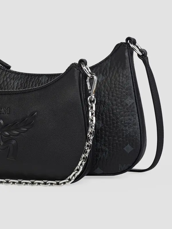 Mcm Small Aren Visetos Crossbody Bag - Black
