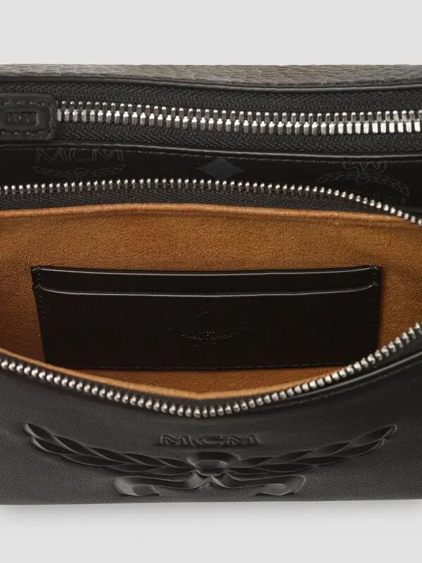 Mcm Small Aren Visetos Crossbody Bag - Black