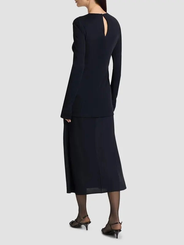JIL SANDER Layered Drop-waist Midi-dress