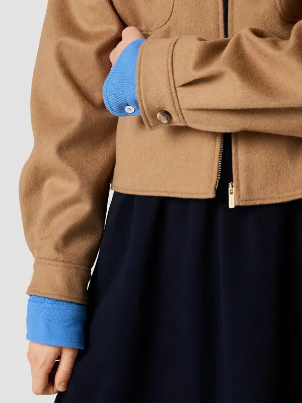 Miu Miu Bonded Camel Hair Blouson Jacket