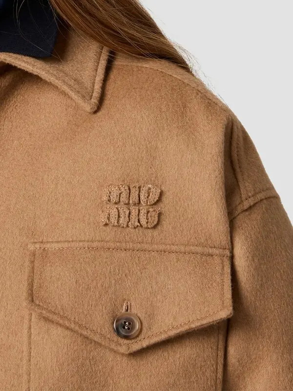 Miu Miu Bonded Camel Hair Blouson Jacket