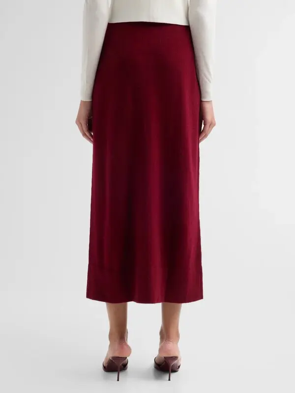 Altuzarra Callahan Cashmere Button-front Midi Skirt - Grenache
