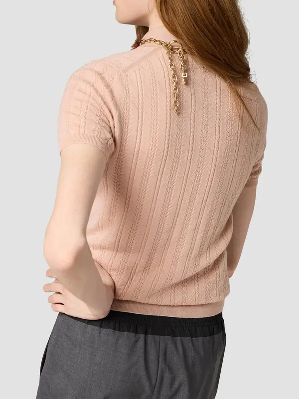 Miu Miu Cashmere Polo Sweater - Pink