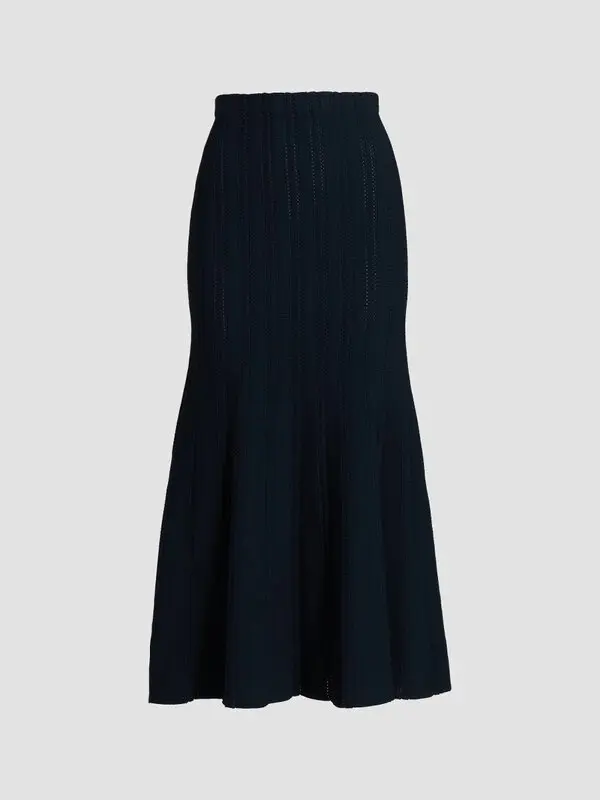 Adam Lippes Lyra Rib-knit Jacquard Maxi Skirt