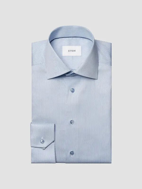 Eton Striped Twill Contemporary-fit Shirt