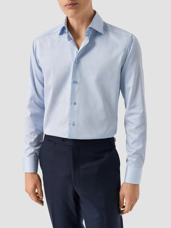 Eton Striped Twill Contemporary-fit Shirt