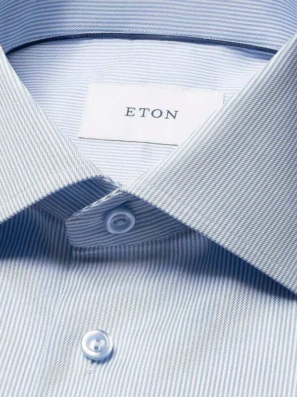 Eton Striped Twill Contemporary-fit Shirt