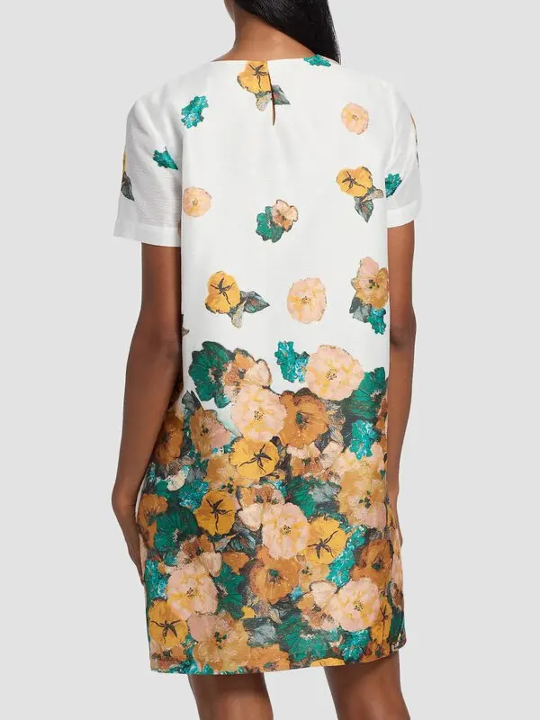 Prabal Gurung Falling Florals Voile Minidress