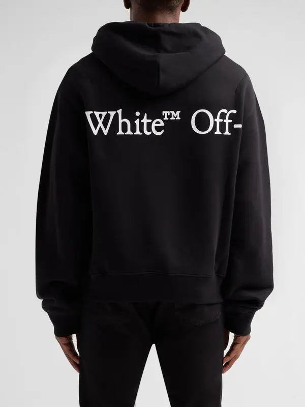 Off-White Vertical Bookish Skate Logo Hoodie