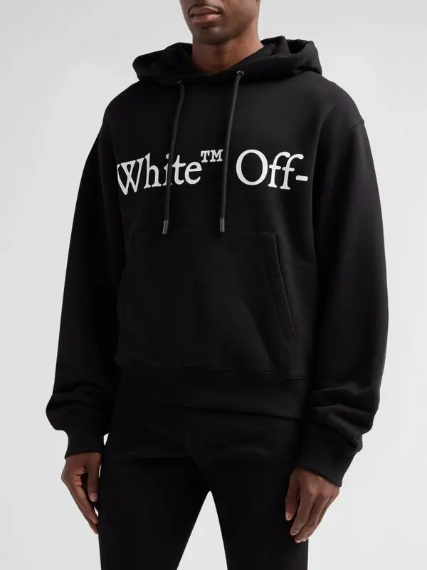 Off-White Vertical Bookish Skate Logo Hoodie