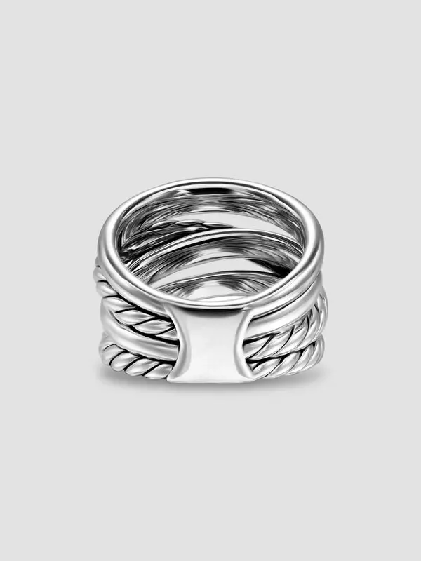 David Yurman Crossover Five Row Ring In Sterling 17.5mm