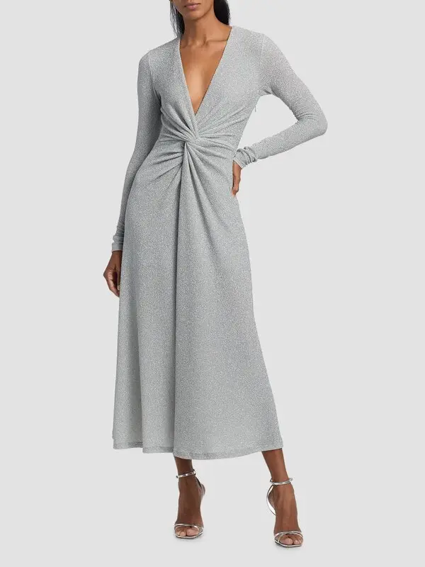 Prabal Gurung Shimmer Twist Midi-dress