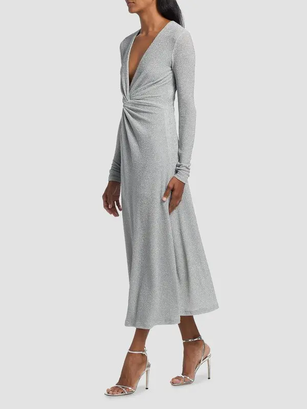 Prabal Gurung Shimmer Twist Midi-dress