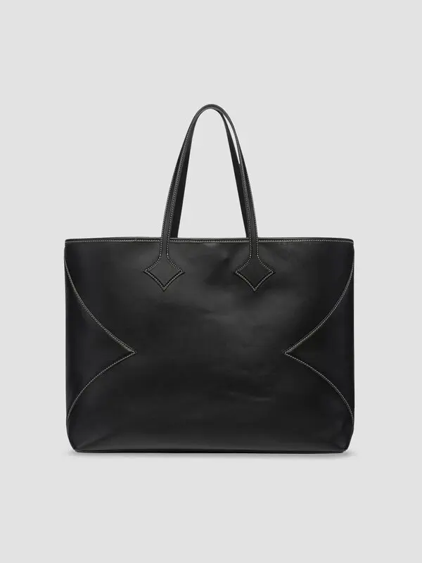 Mcm Dia Extra-large Leather Shopper Tote Bag