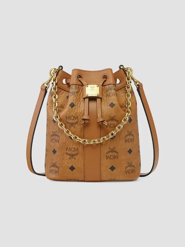 Mcm Dessau Vi Drawstring Mini Bucket Bag