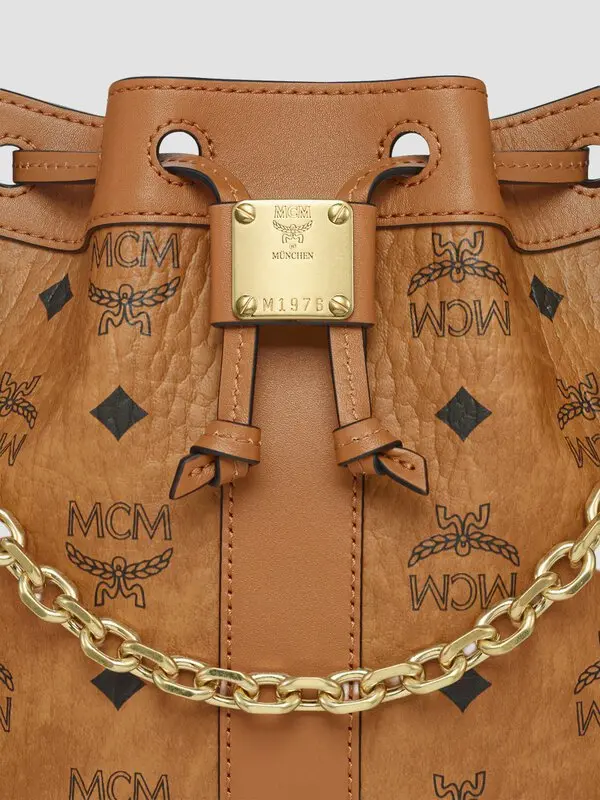 Mcm Dessau Vi Drawstring Mini Bucket Bag