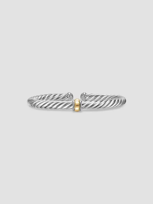 David Yurman Cable Flex Center Station Bracelet In Sterling - Silver