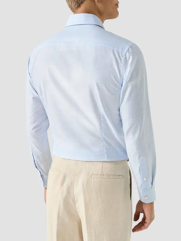 Eton Check Cotton-linen Slim-fit Shirt