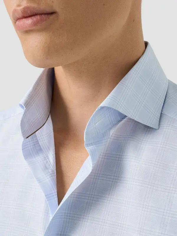 Eton Check Cotton-linen Slim-fit Shirt